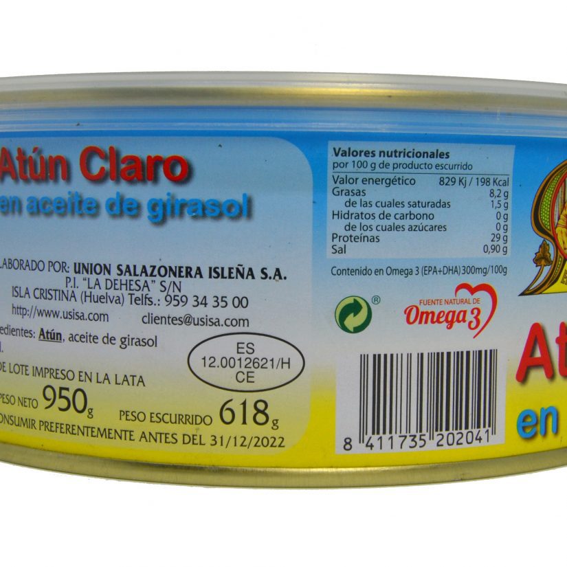 Comprar Atún claro en aceite Girasol El Decano 1KG. - USISA